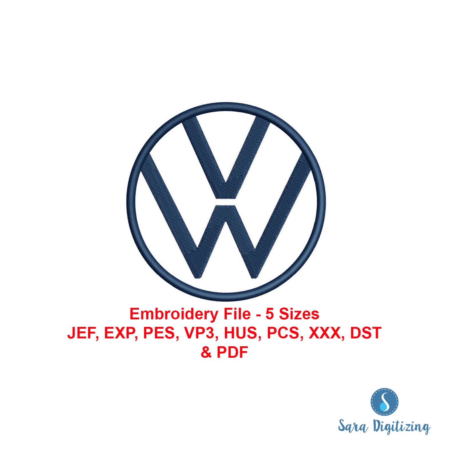 Volkswagen Car Logo Machine Embroidery Design VOLKSWAGEN VW | Etsy