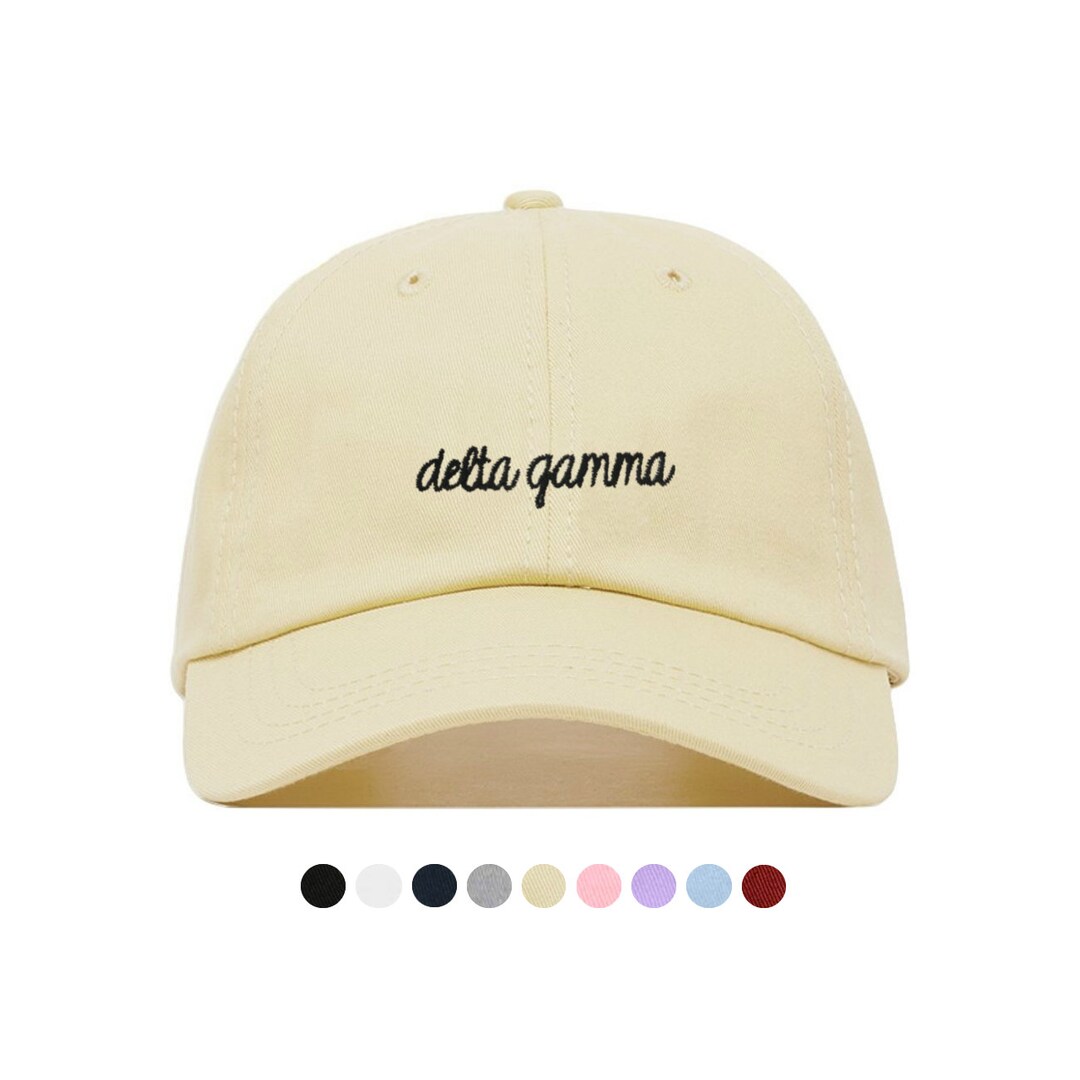 Delta Gamma Cursive Baseball Hat - Embroidered Baseball Cap // Sorority Greek Big Little Sister ...