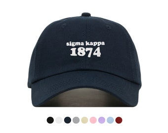 Sigma Kappa Stacked Baseball Hat Embroidered Baseball Cap // - Etsy