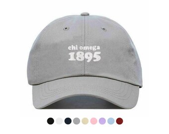 Chi Omega Letters Baseball Hat Embroidered Baseball Cap // - Etsy