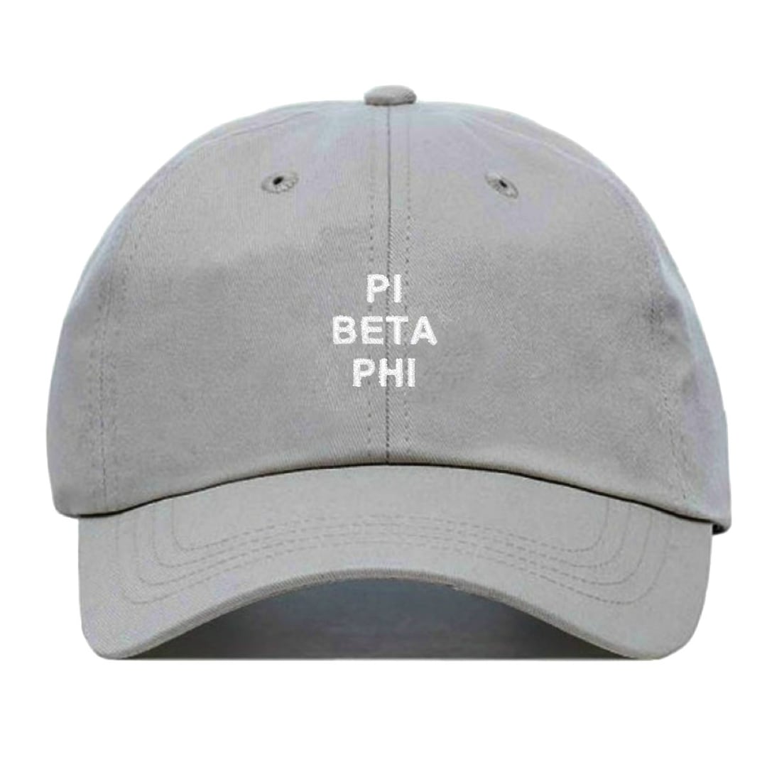 Pi Beta Phi Stacked Baseball Hat - Embroidered Baseball Cap // Sorority ...