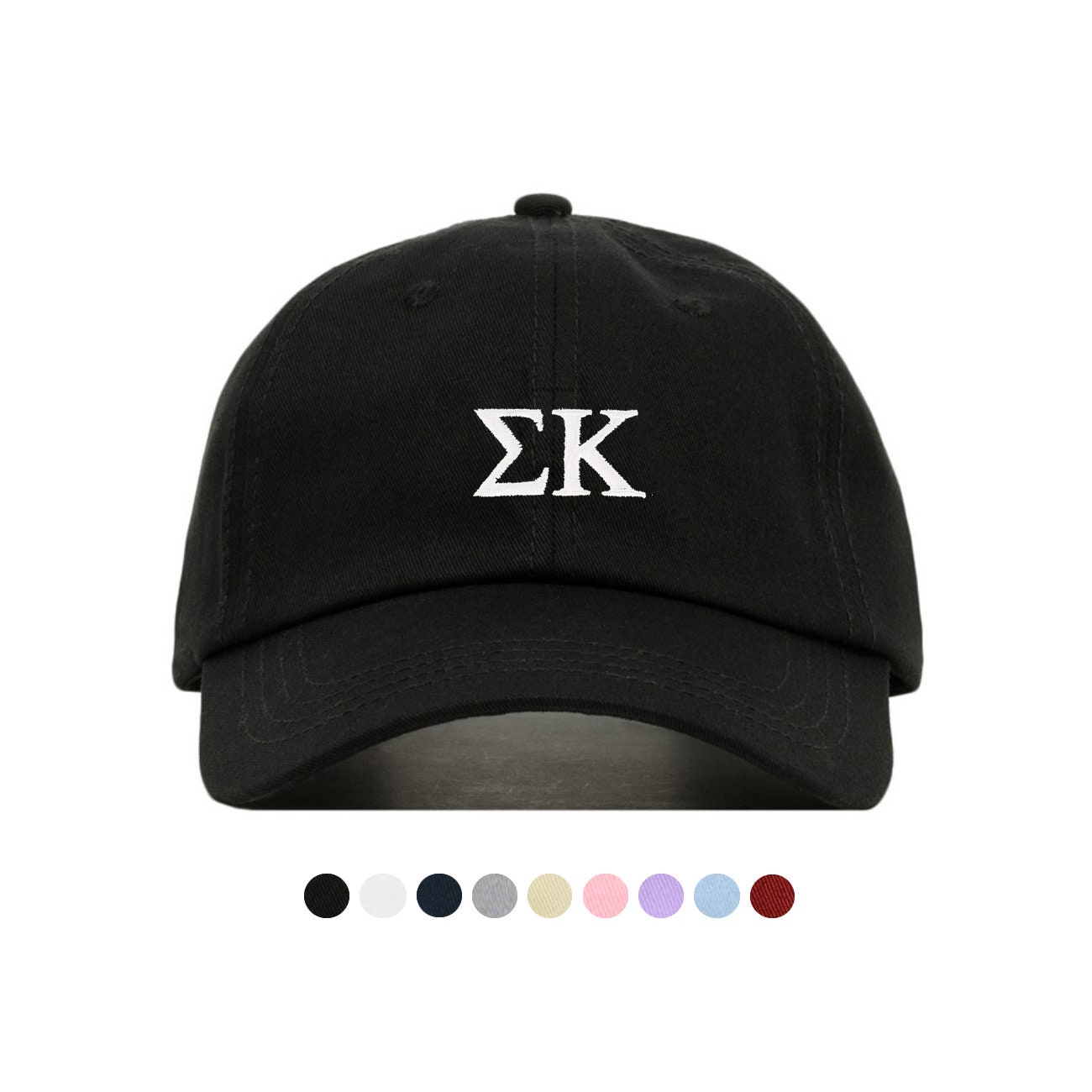 Sigma Kappa Letters Baseball Hat Embroidered Baseball Cap // - Etsy