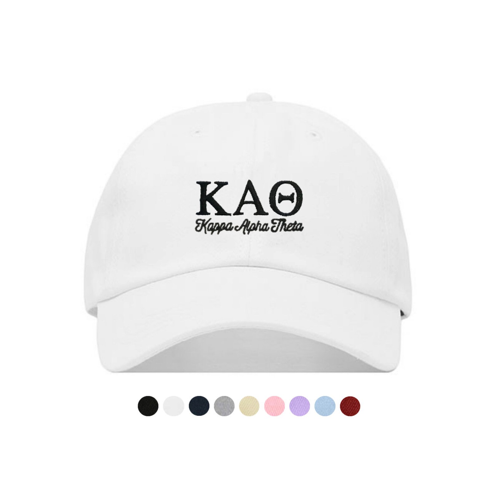 Kappa Alpha Theta L/S Baseball Hat - Embroidered Baseball Cap ...