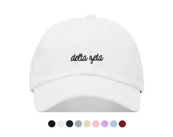 Phi Mu Cursive Baseball Hat Embroidered Baseball Cap // - Etsy