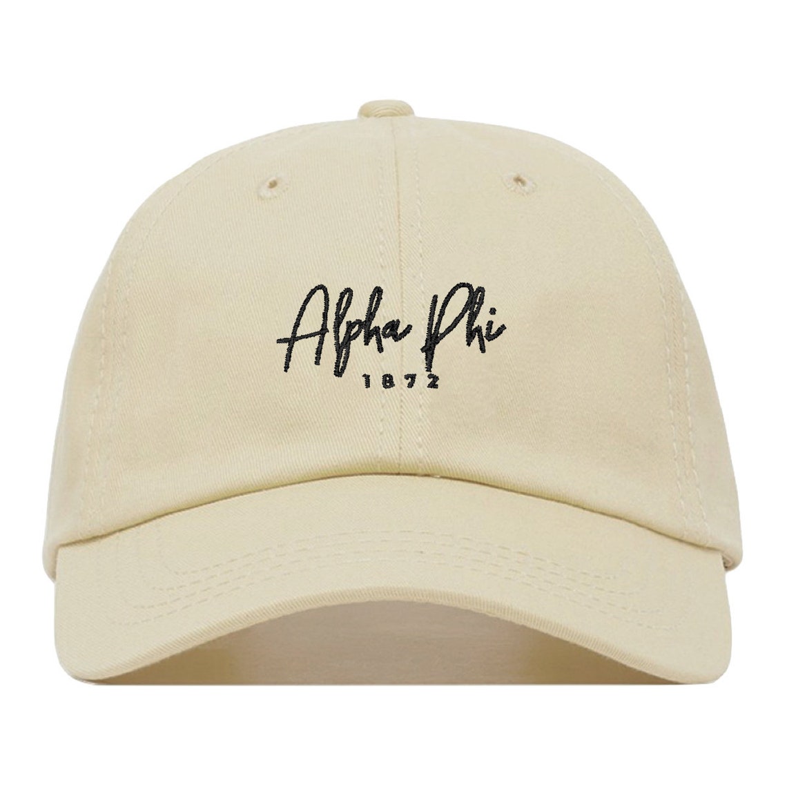 Alpha Phi Signature Baseball Hat Embroidered Baseball Cap // - Etsy