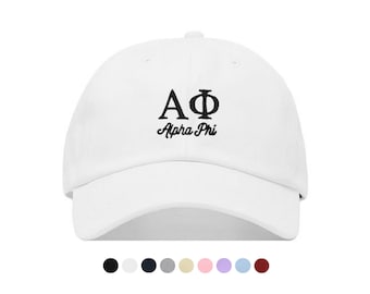 Alpha Phi Cursive Baseball Hat Embroidered Baseball Cap // - Etsy
