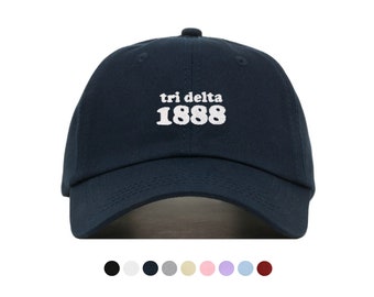 Delta Delta Delta Letters Baseball Hat Embroidered Baseball | Etsy