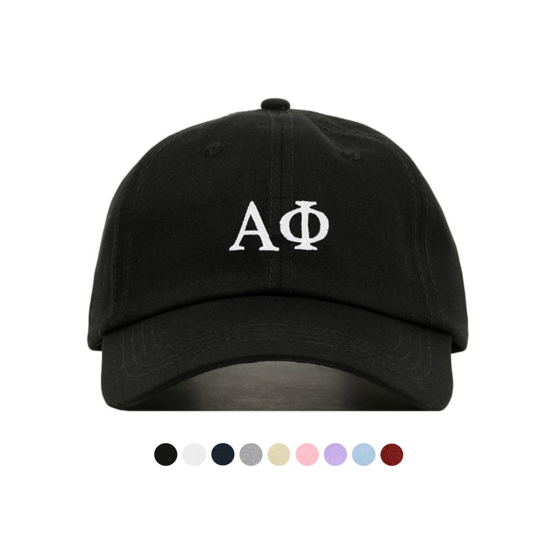 Alpha Phi Letters Baseball Hat Embroidered Baseball Cap // - Etsy