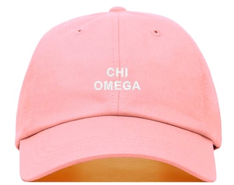 Chi Omega Letters Baseball Hat Embroidered Baseball Cap // - Etsy