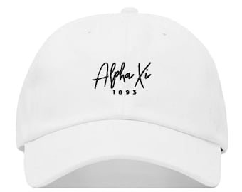 Alpha Omicron Pi Signature Baseball Hat Embroidered Baseball - Etsy