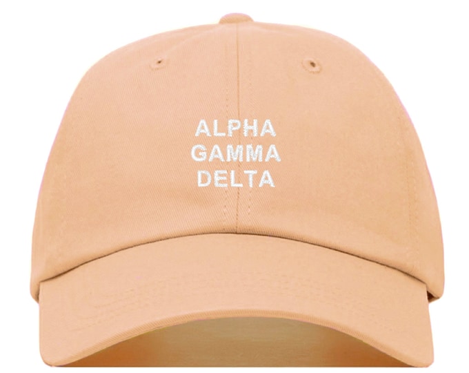 Alpha Gamma Delta Script Baseball Hat Embroidered Baseball - Etsy