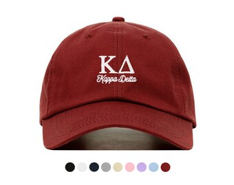 Delta Gamma Stacked Baseball Hat Embroidered Baseball Cap // - Etsy