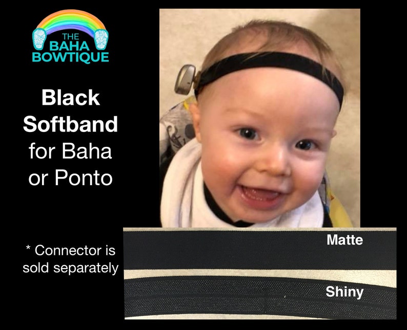 Black Softband for Baha/ponto/adhear (DIY or Assembled) Hearing Device ...