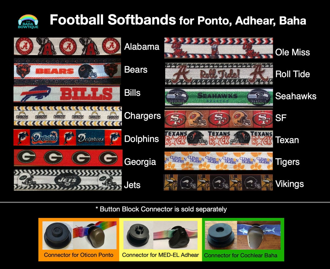 Football Team Softband (connector Sold Separately) Compatible With Baha ...