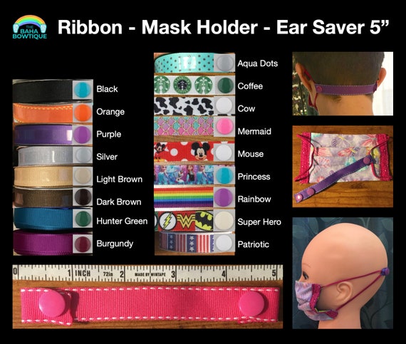 Ribbon Mask Extender With Snaps Multiple Color Options | Etsy