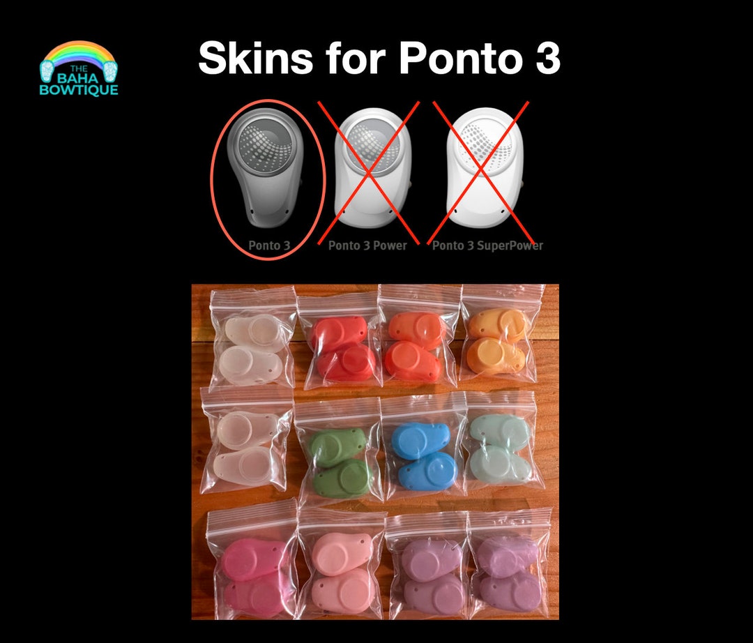 1 Pair of Colorful Skins for Oticon Ponto3 (not Compatible With Ponto ...