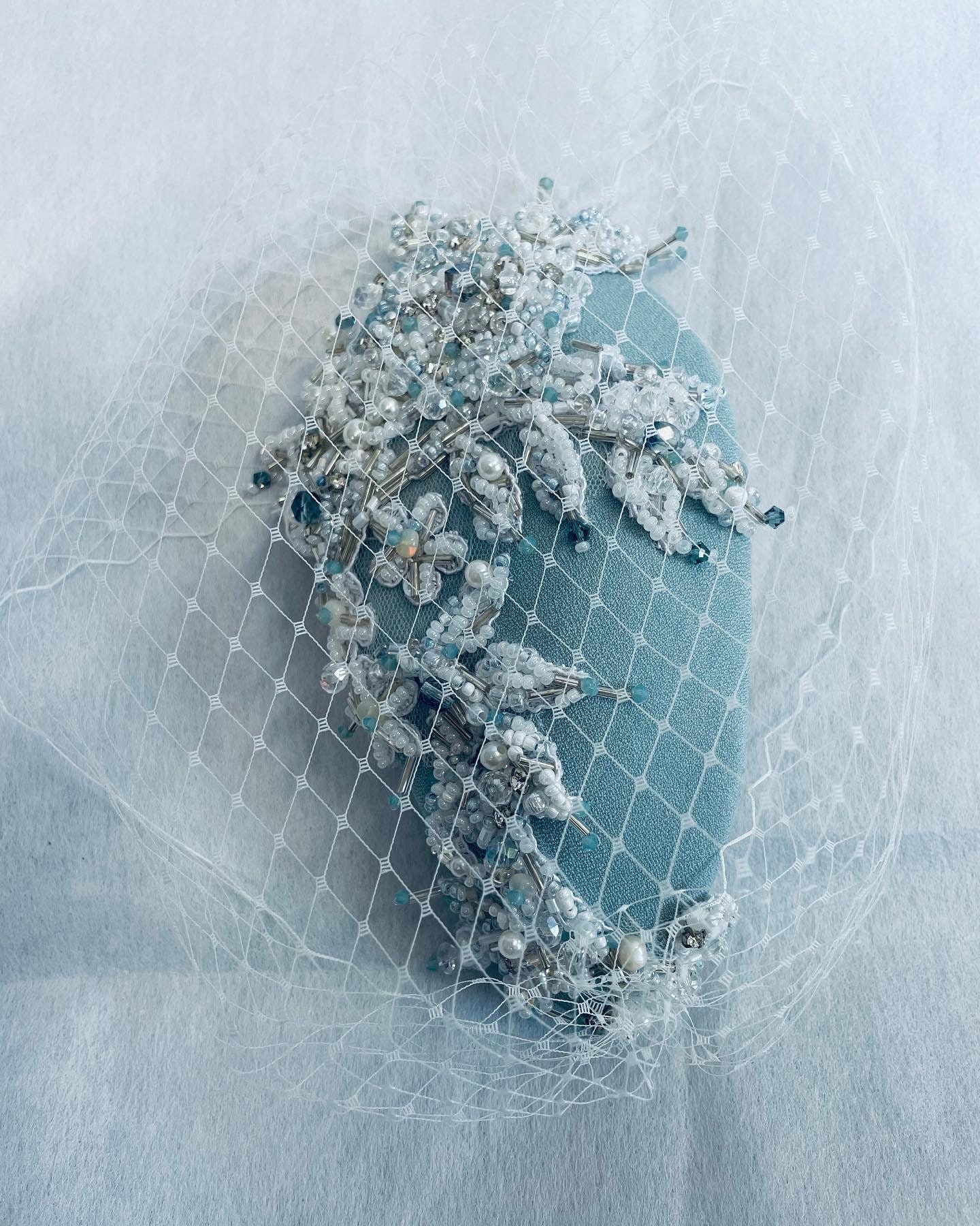 Steel Powder Blue Fascinator - Etsy