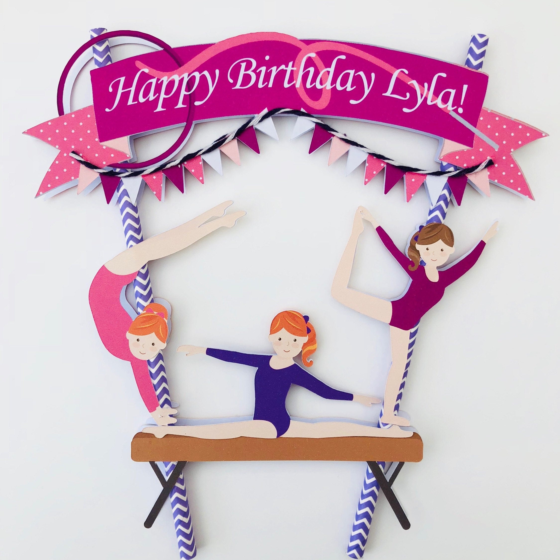 Gymnastics Cake Topper / Ballet Cake Topper/ Gymnastic Party/ - Etsy
