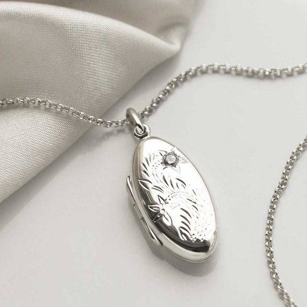 Silver Oval Locket - Etsy