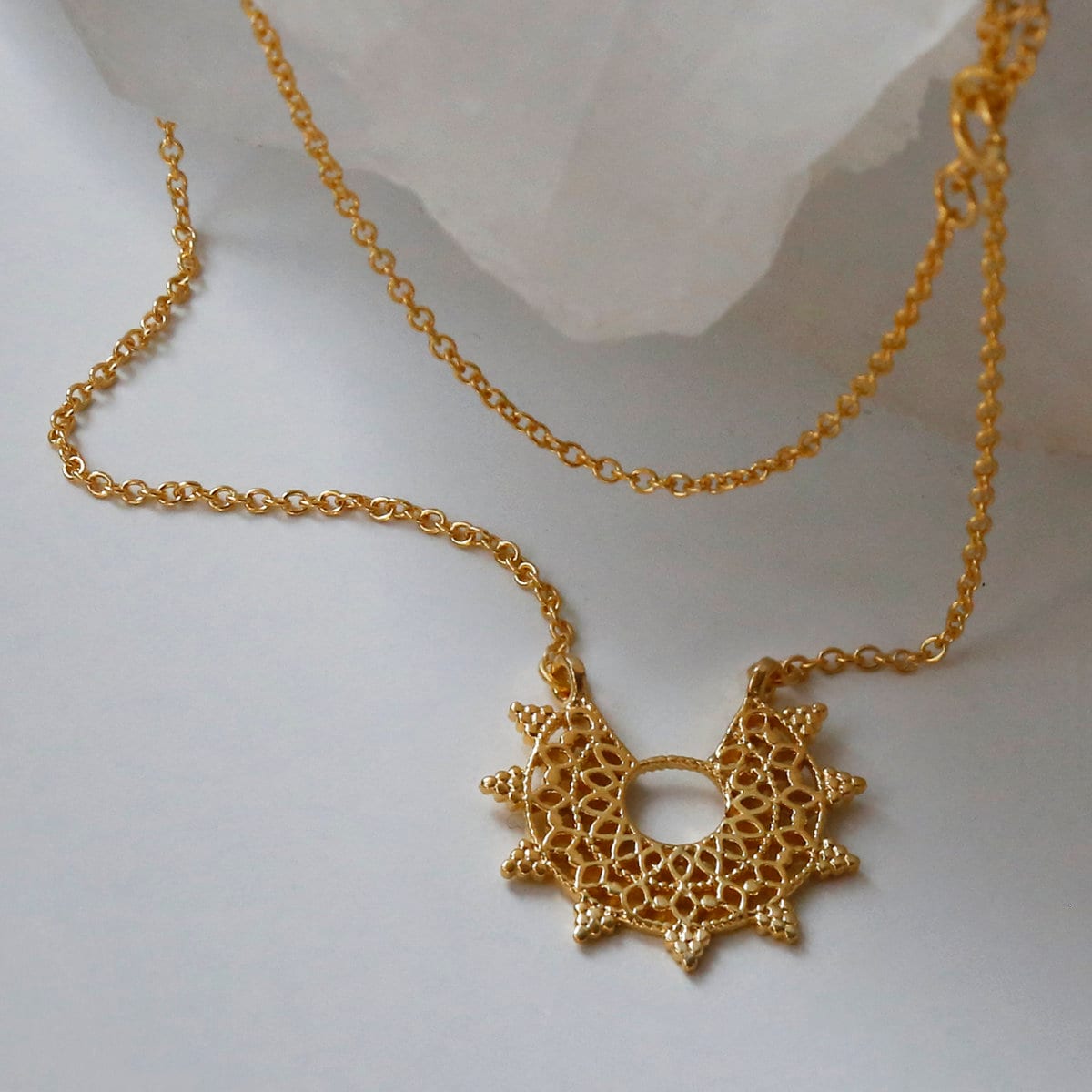 Gold Plated or Sterling Silver Medina Necklace - Etsy UK