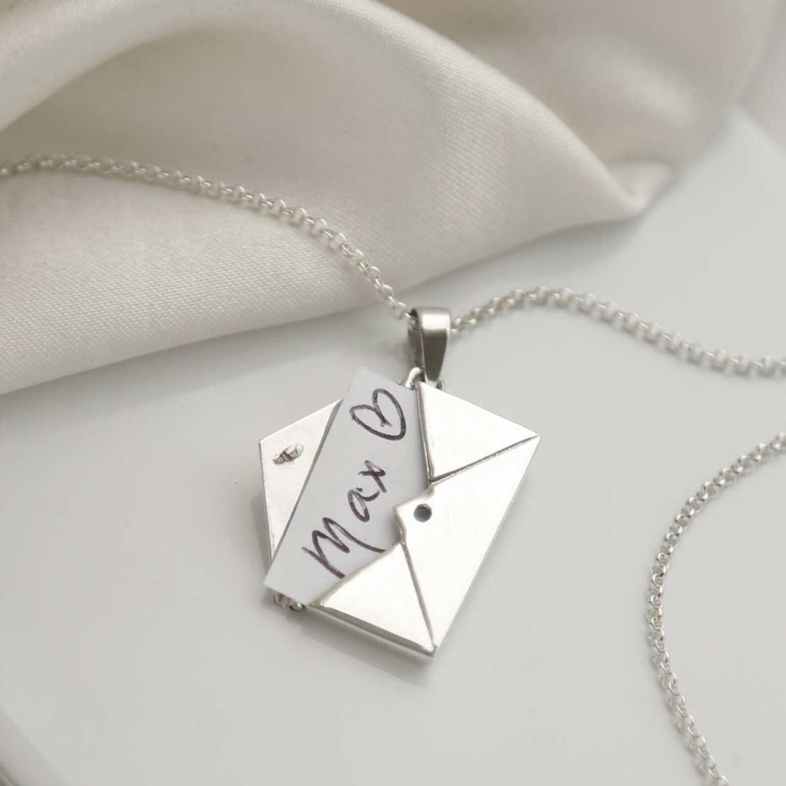 Sterling Silver Love Letter Locket - Etsy