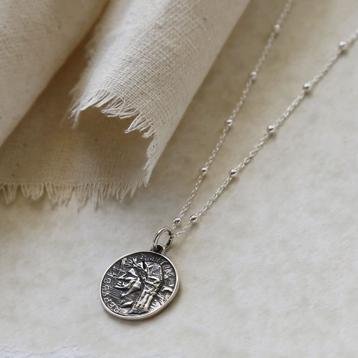 Sterling Silver Roman Centurion Coin Necklace - Etsy
