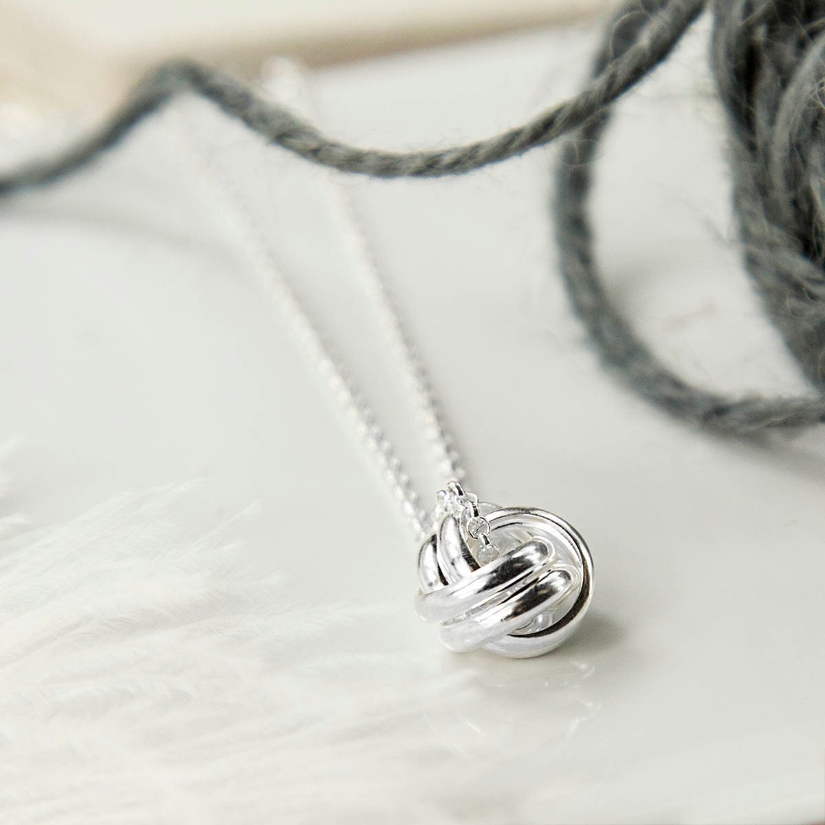 Sterling Silver Forever Knot Necklace - Etsy UK