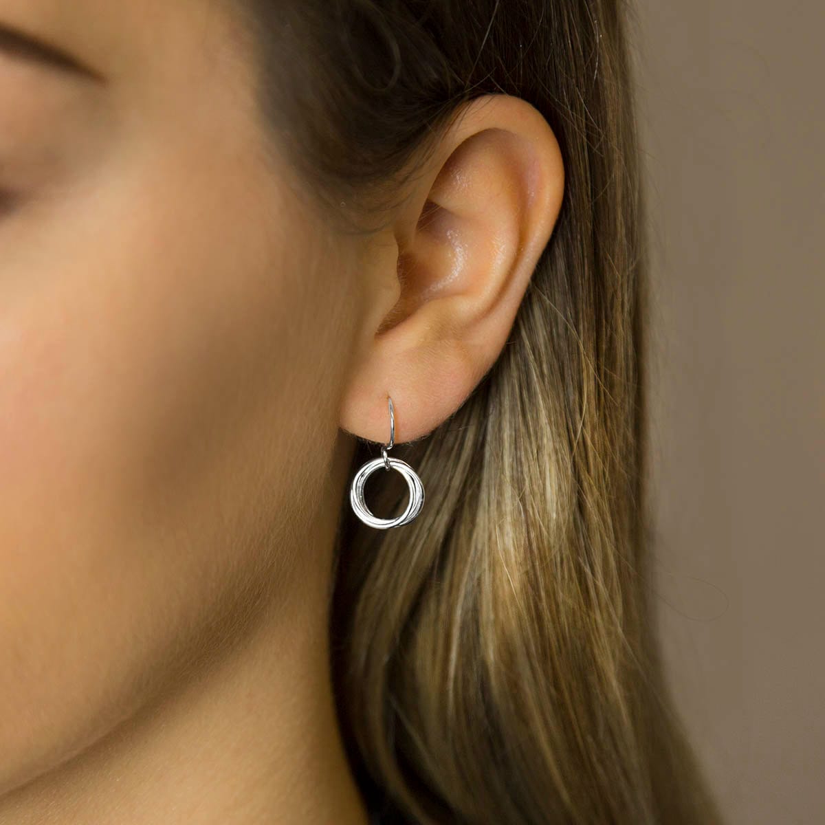Sterling Silver Simple Rings Earrings - Etsy UK