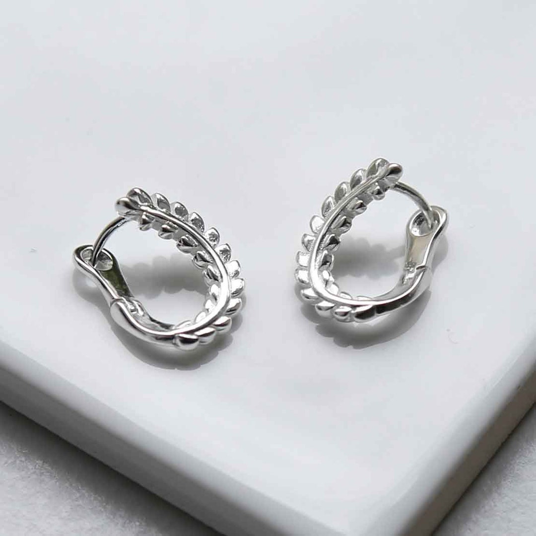 Sterling Silver Laurel Hoops Etsy