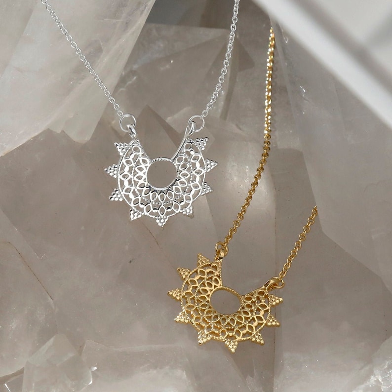Gold Plated or Sterling Silver Medina Necklace - Etsy UK