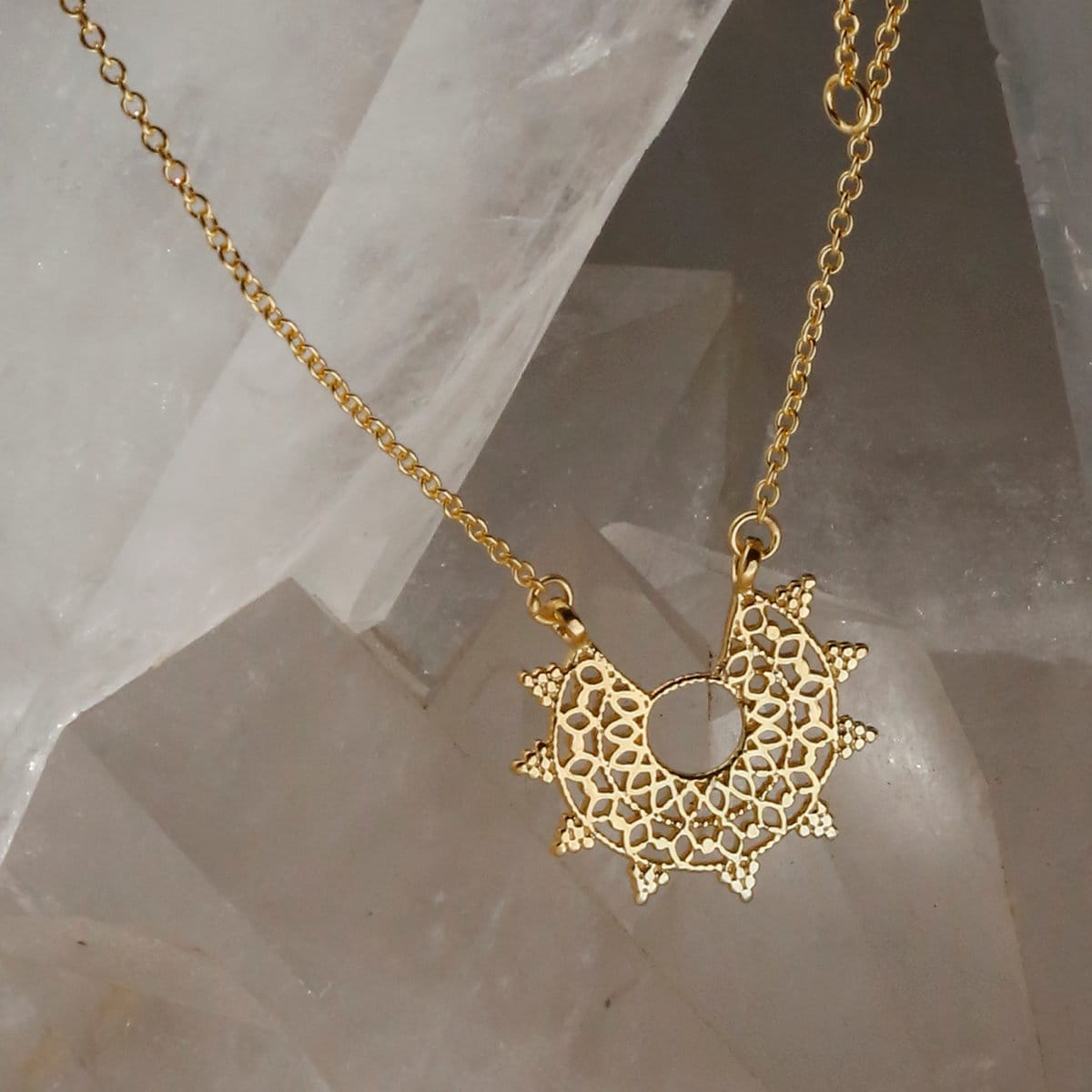 Gold Plated or Sterling Silver Medina Necklace - Etsy UK