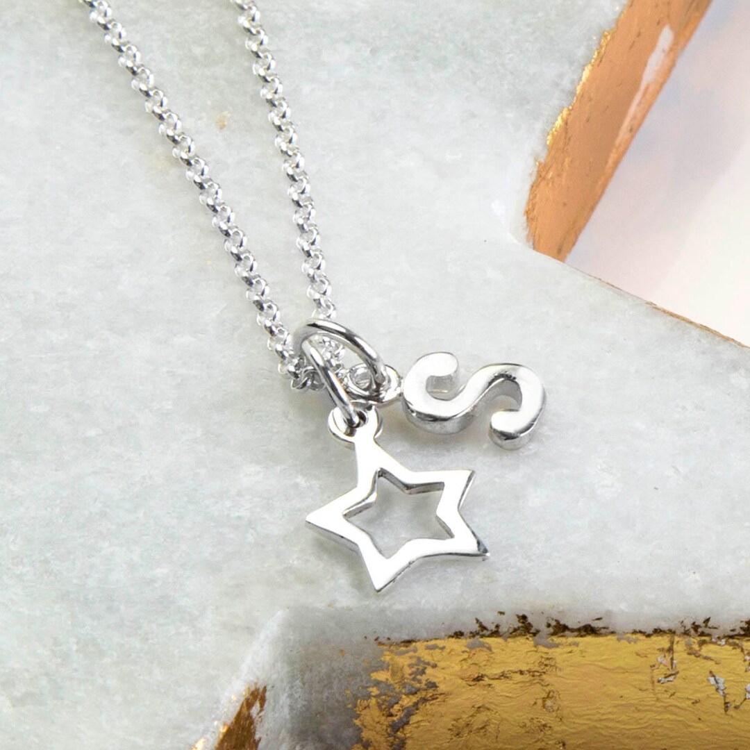 Personalised Sterling Silver Twinkle Star Necklace - Etsy UK