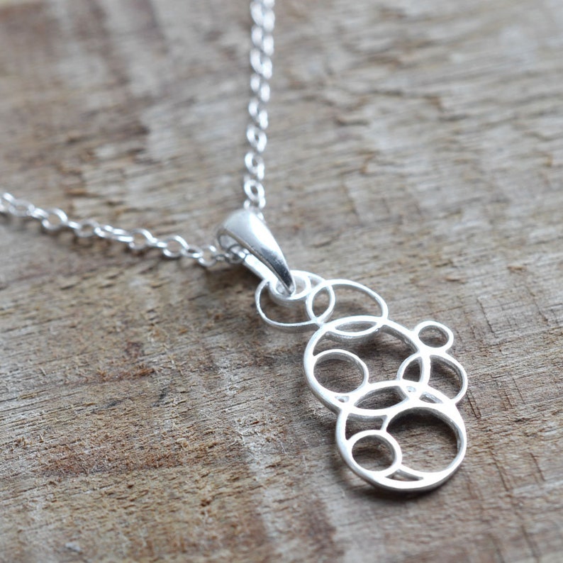 Sterling Silver Bubbles Necklace - Etsy