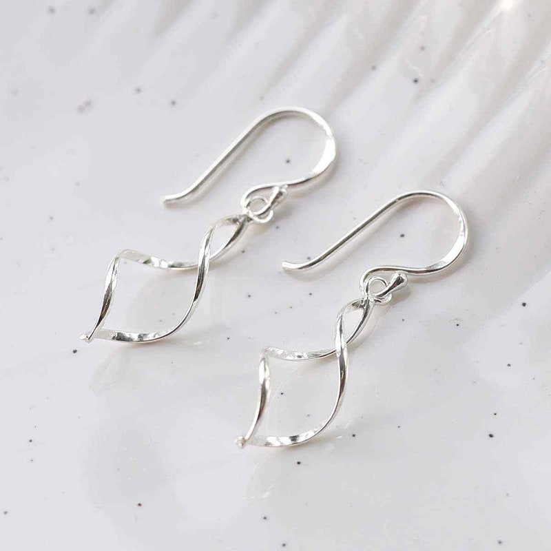 Silver Dangle Earrings - Etsy