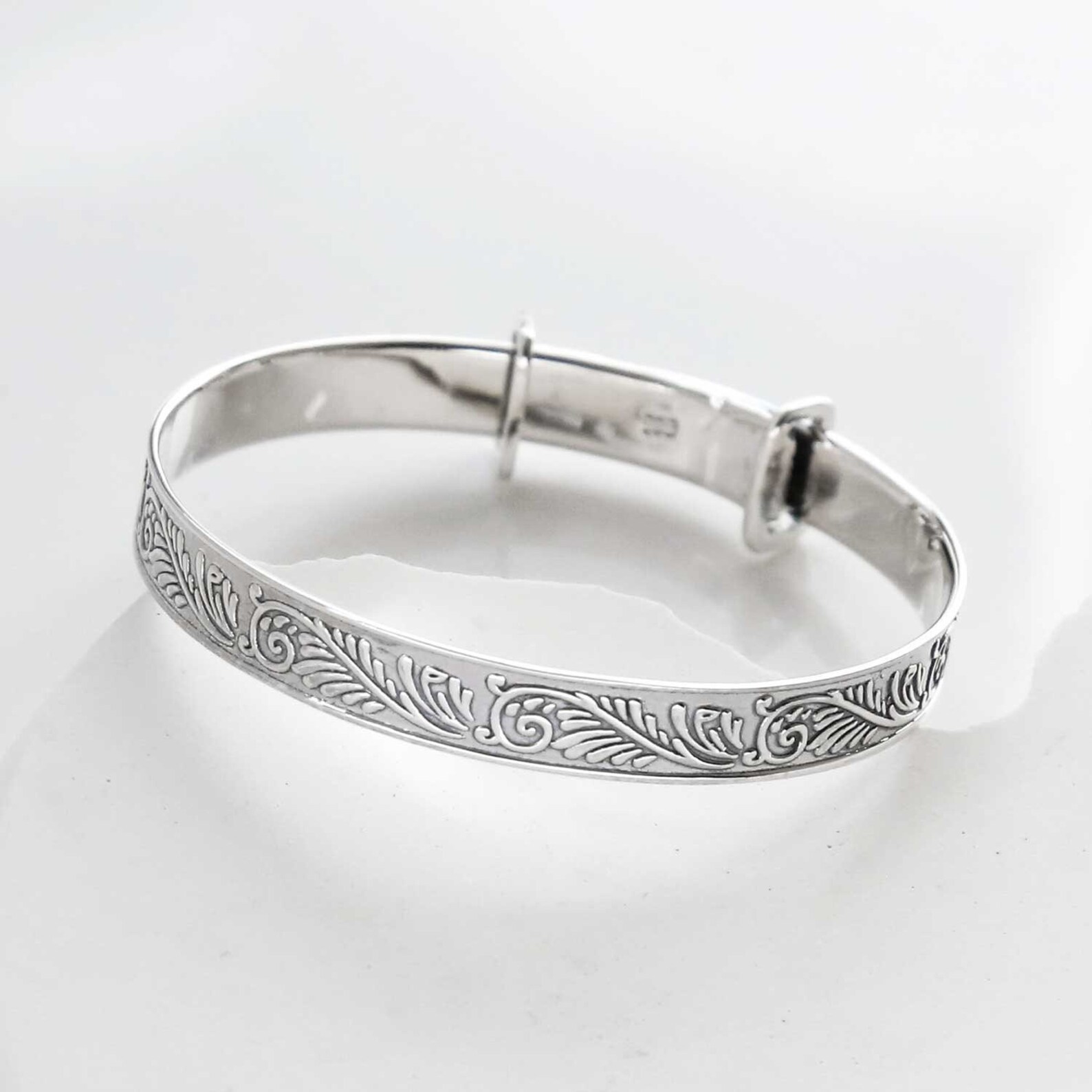 Sterling Silver Baby Christening Bangle - Etsy UK