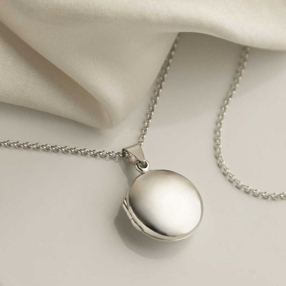 Sterling Silver Round Locket - Etsy