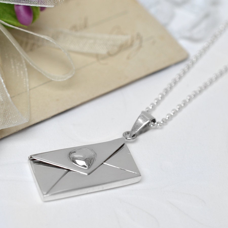 Sterling Silver Love Letter Locket - Etsy UK