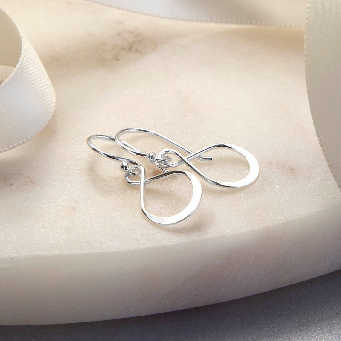 Sterling Silver Wire Loop Earrings - Etsy UK
