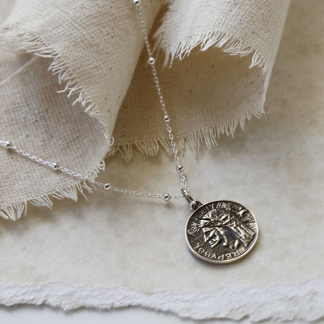 Sterling Silver Roman Centurion Coin Necklace - Etsy