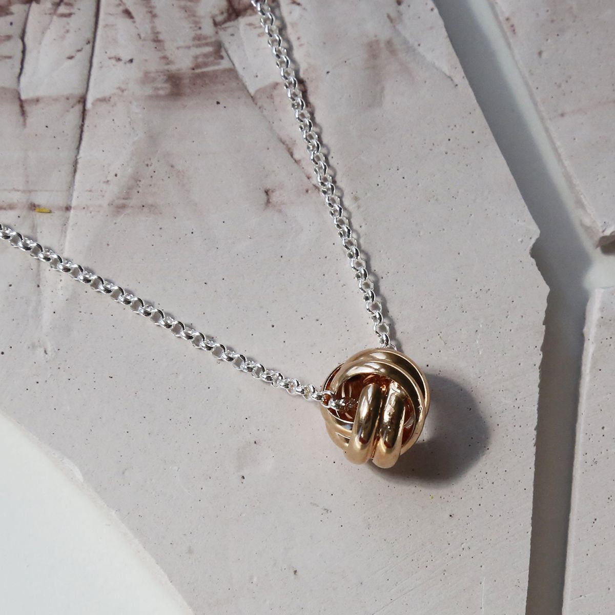 Sterling Silver Forever Knot Necklace | Etsy