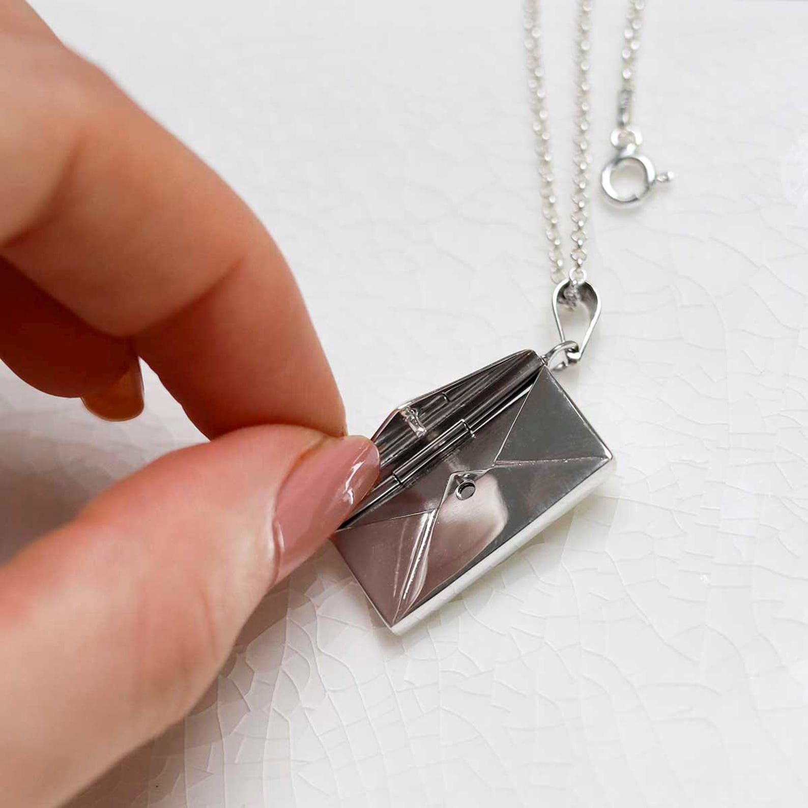 Sterling Silver Love Letter Locket - Etsy UK