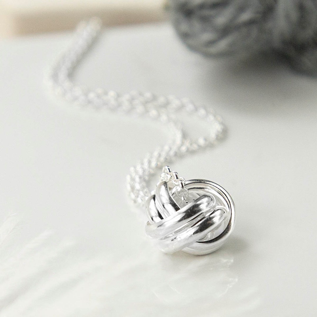 Sterling Silver Forever Knot Necklace - Etsy