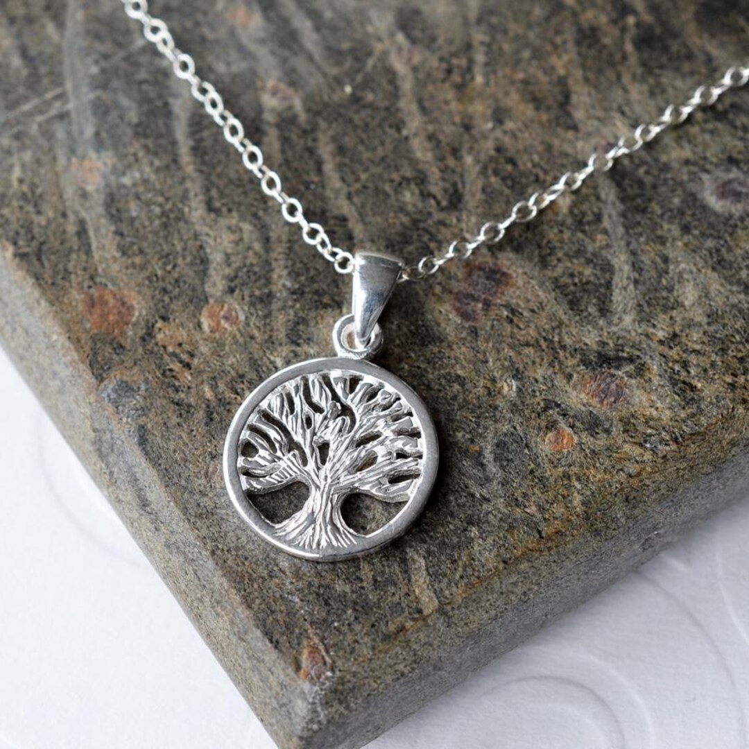 Sterling Silver Tree of Life Necklace - Etsy