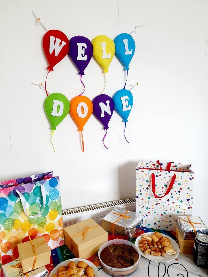 Well Done Balloon Banner Felt Decoration for Parties - Etsy