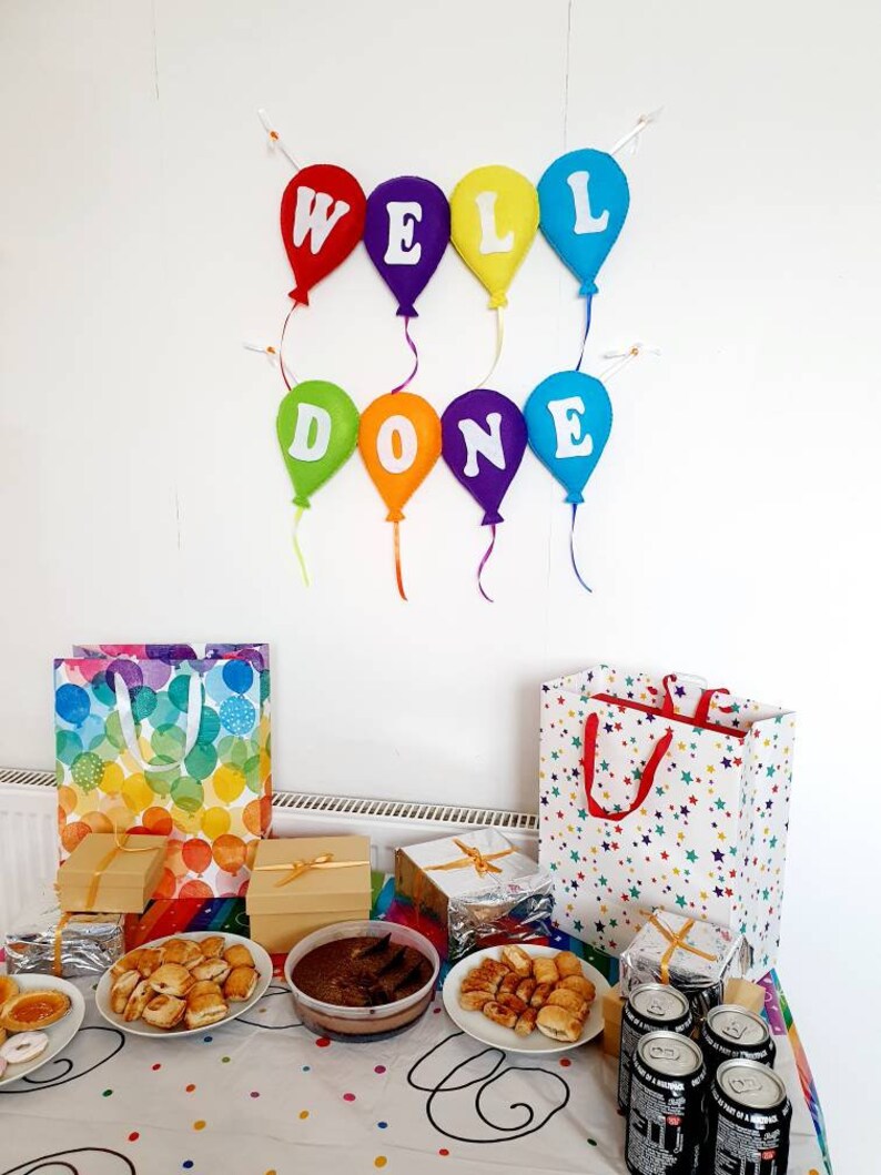 Well Done Balloon Banner Felt Decoration for Parties - Etsy
