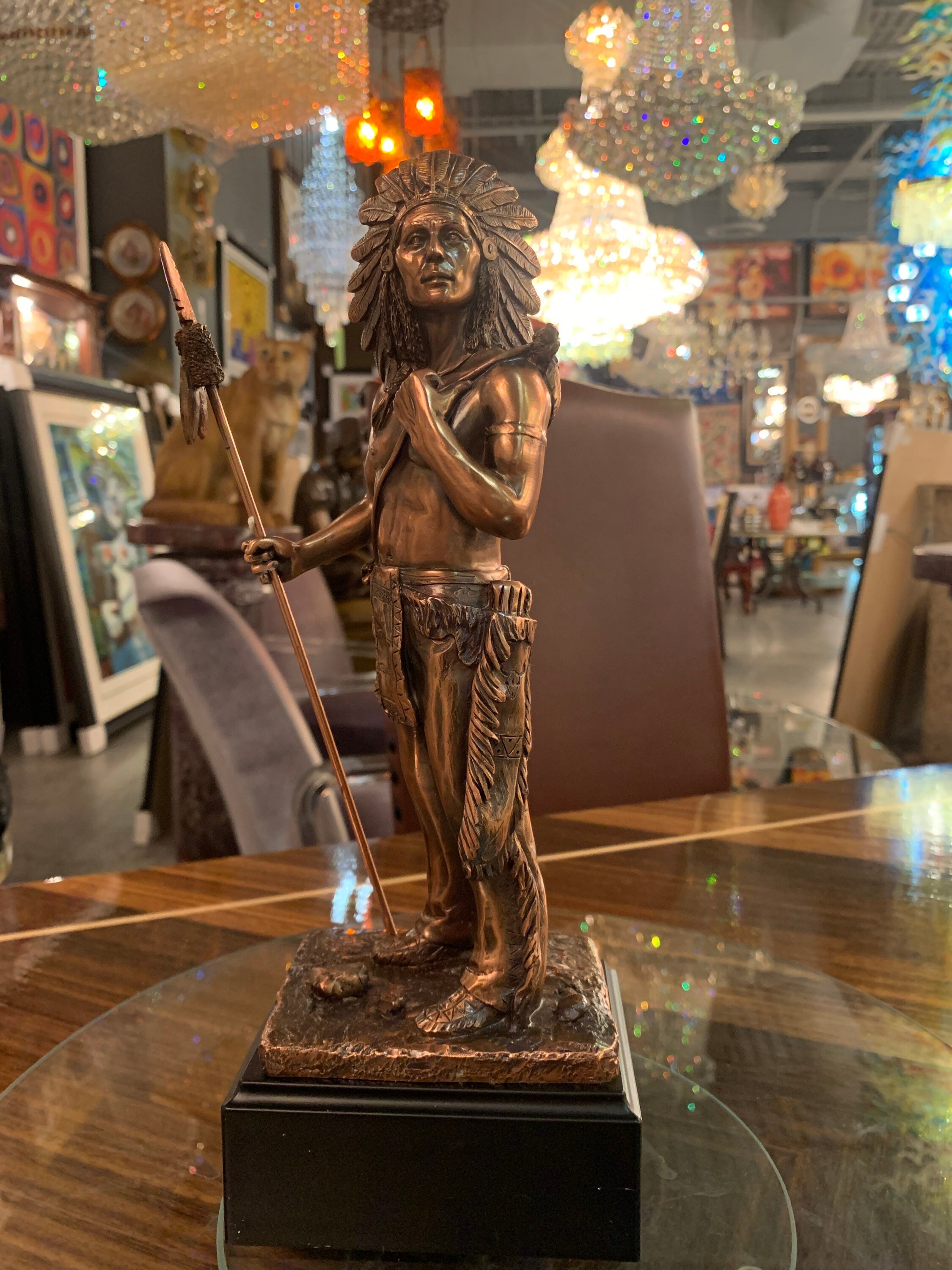 12 Apache Statue Finish Bronze - Etsy