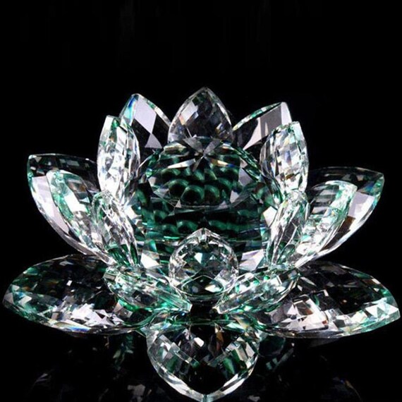 Crystal Lotus Flower Green - Etsy