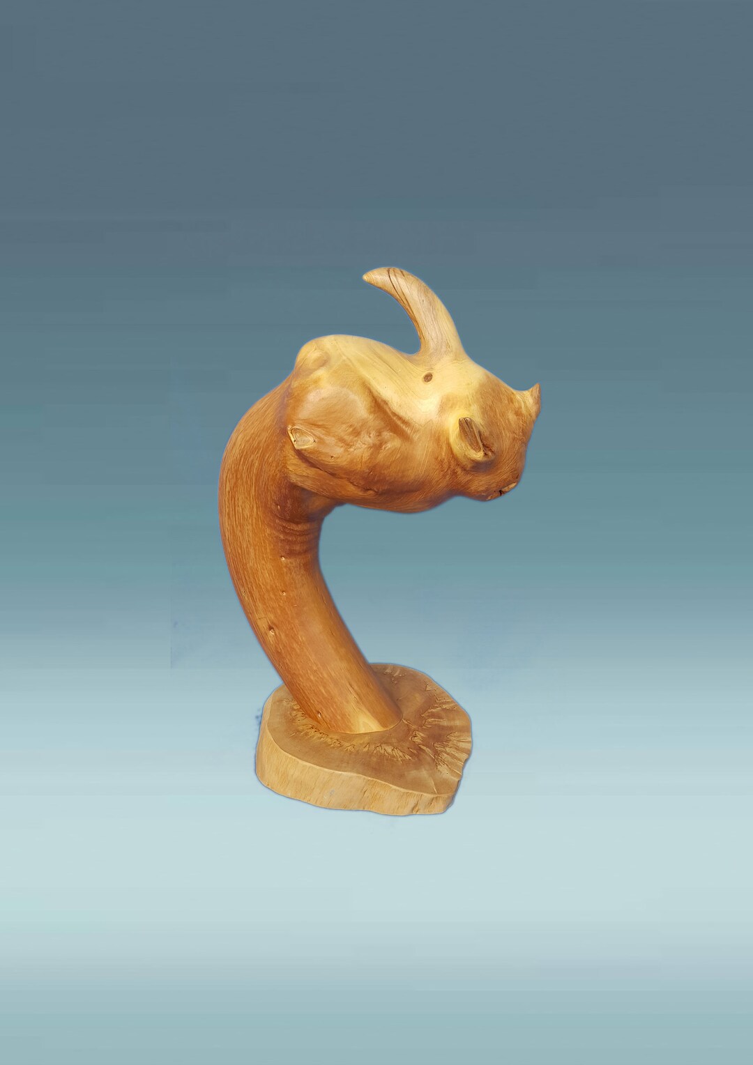 Wooden Rhino, Rhino, Rhino Sculpture, Wooden Rhino Figurine ...