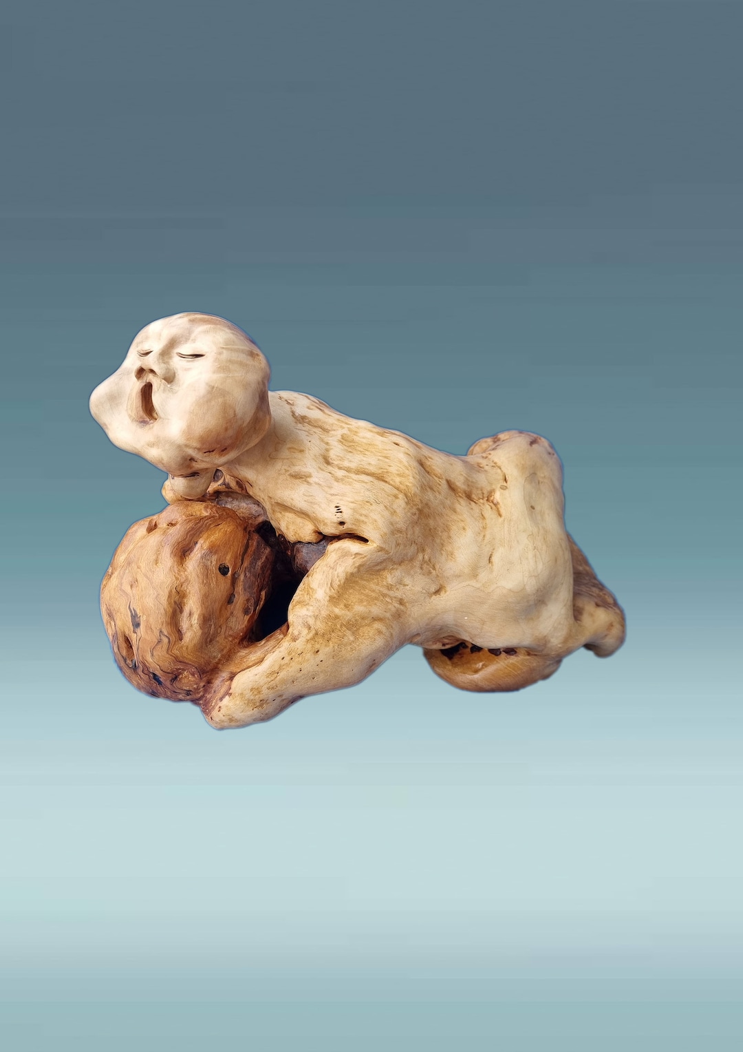 Wooden Predator, Wooden Sculpture, Wood Burl Decor, Handmade Wooden ...