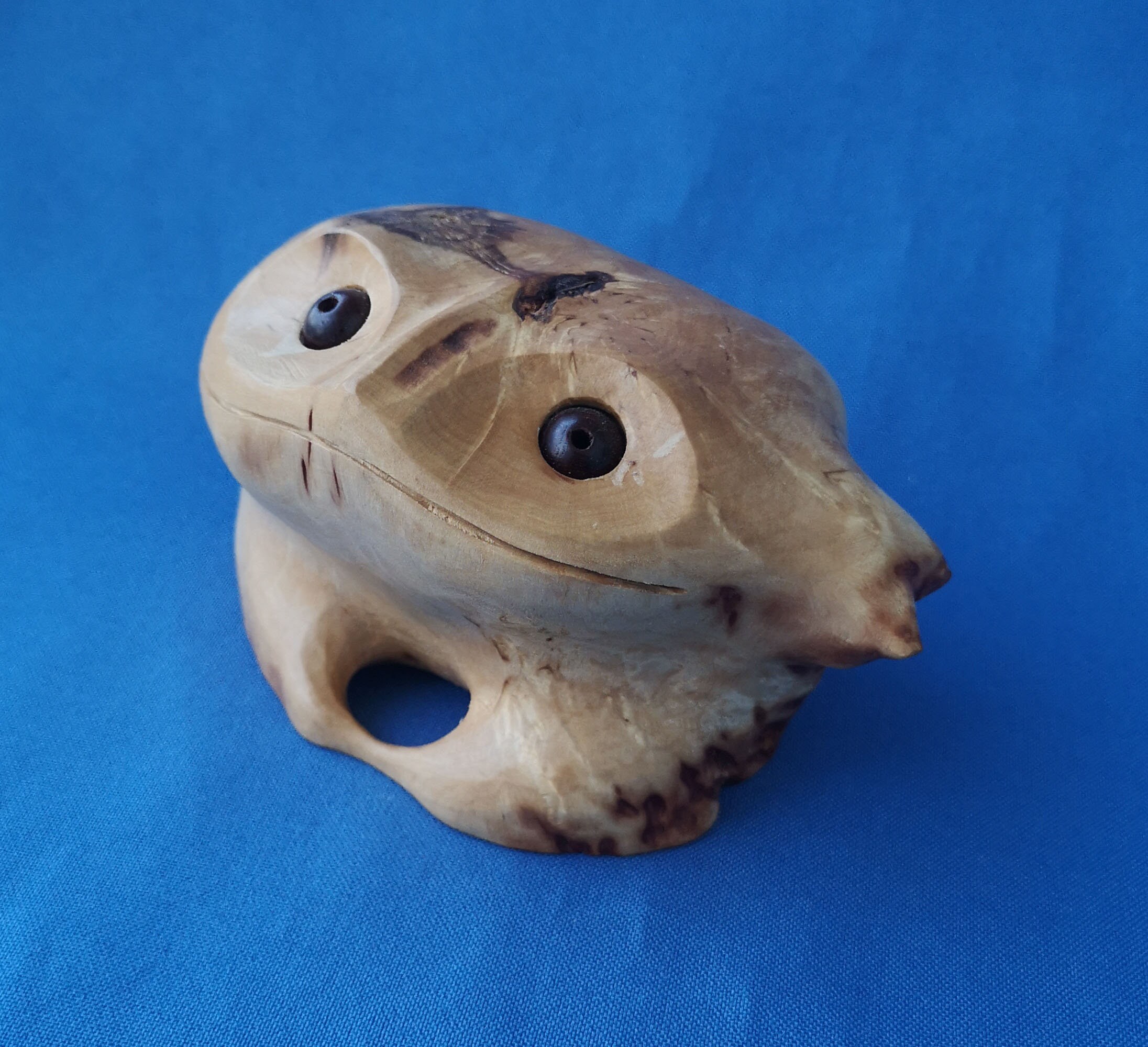 Wooden Frog Hand Carved Figurine wooden Home Decor Feng | Etsy